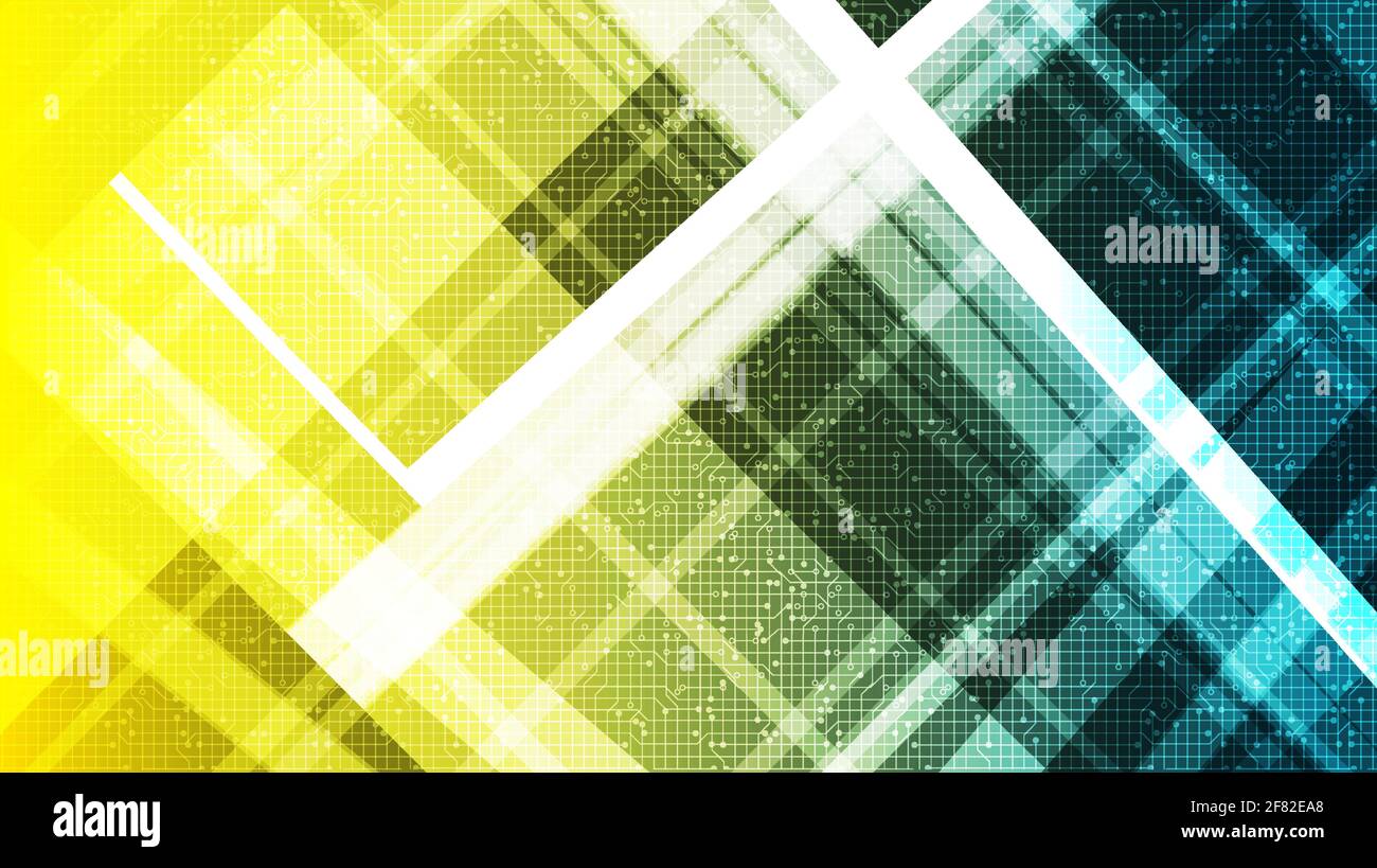 Abstract Yellow and BlueTechnology Background,Digital and internet ...