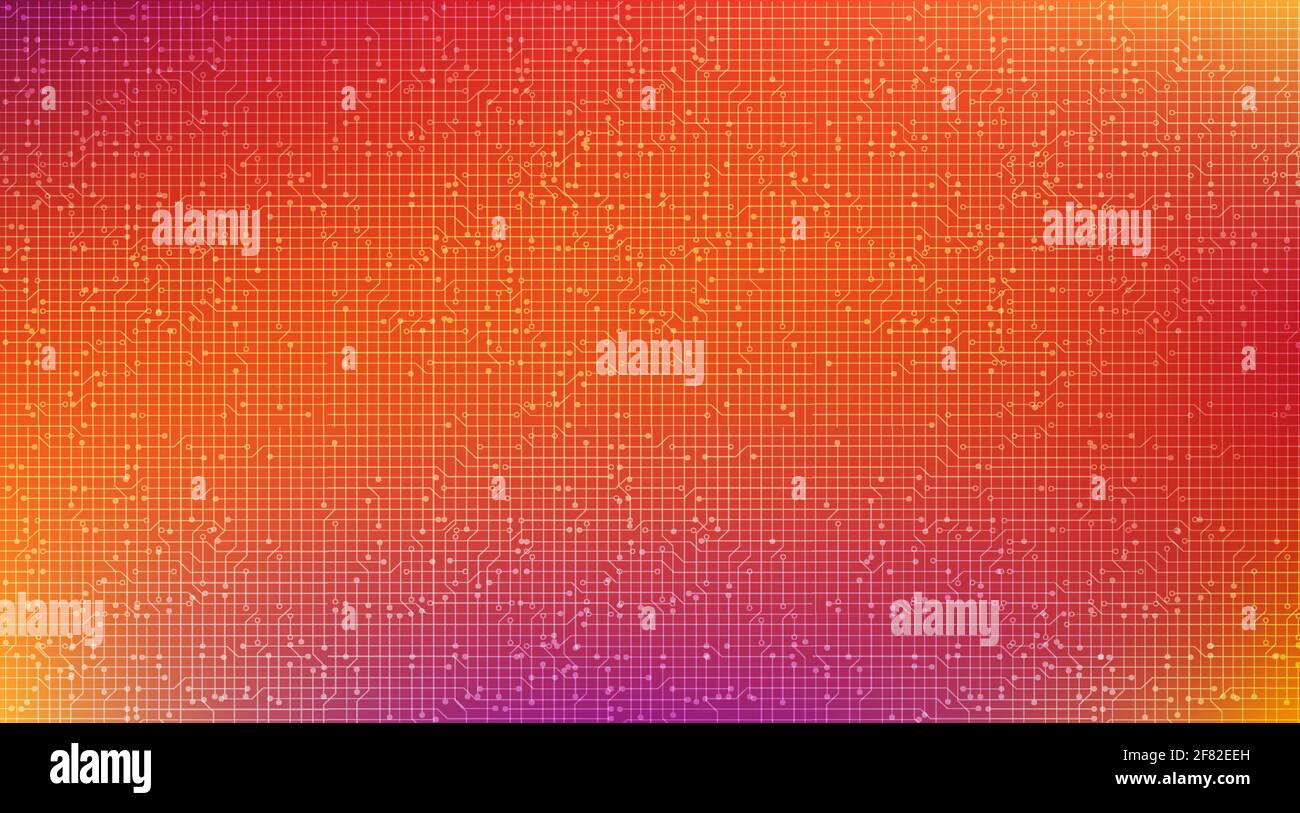 Orange Circuit Microchip Technology on Future Background,Hi-tech ...