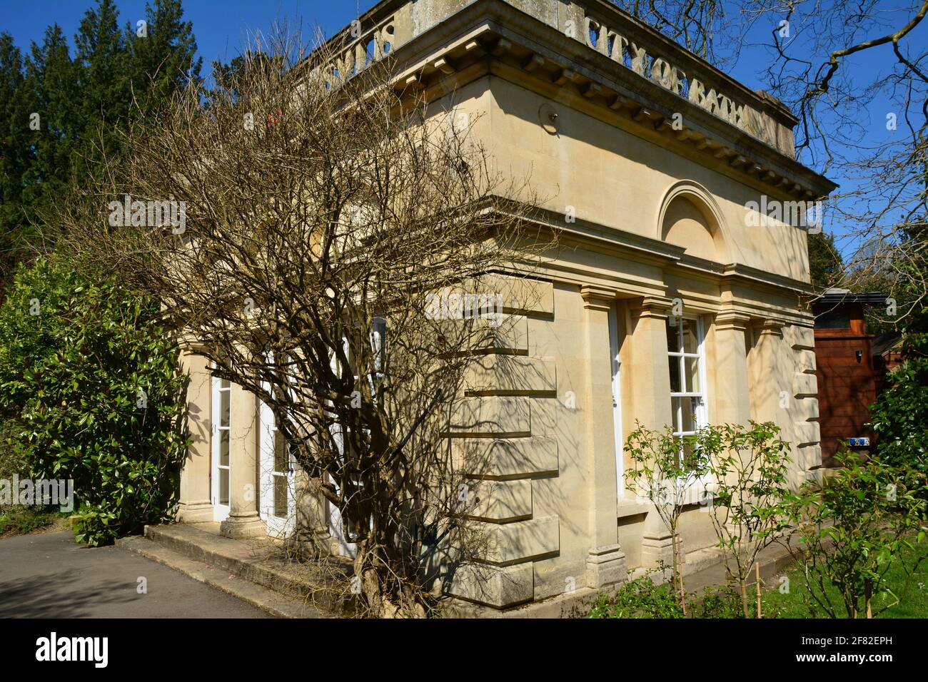 The Temple of Minerva, Royal Botanical Gardens, Bath, England. April 4 ...