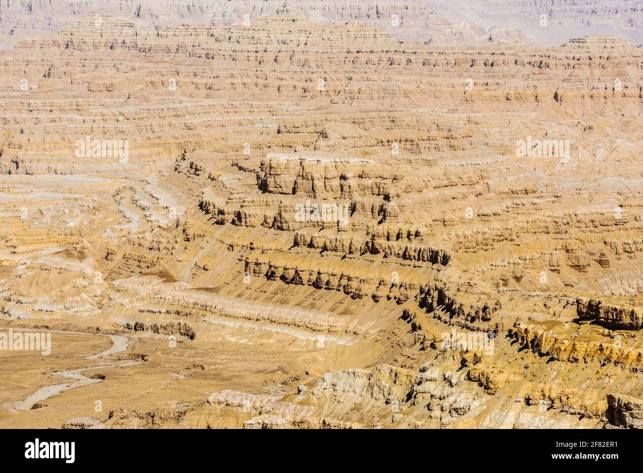 Eroded landscape and rock towers in Zanda soil forest Stock Photo - Alamy