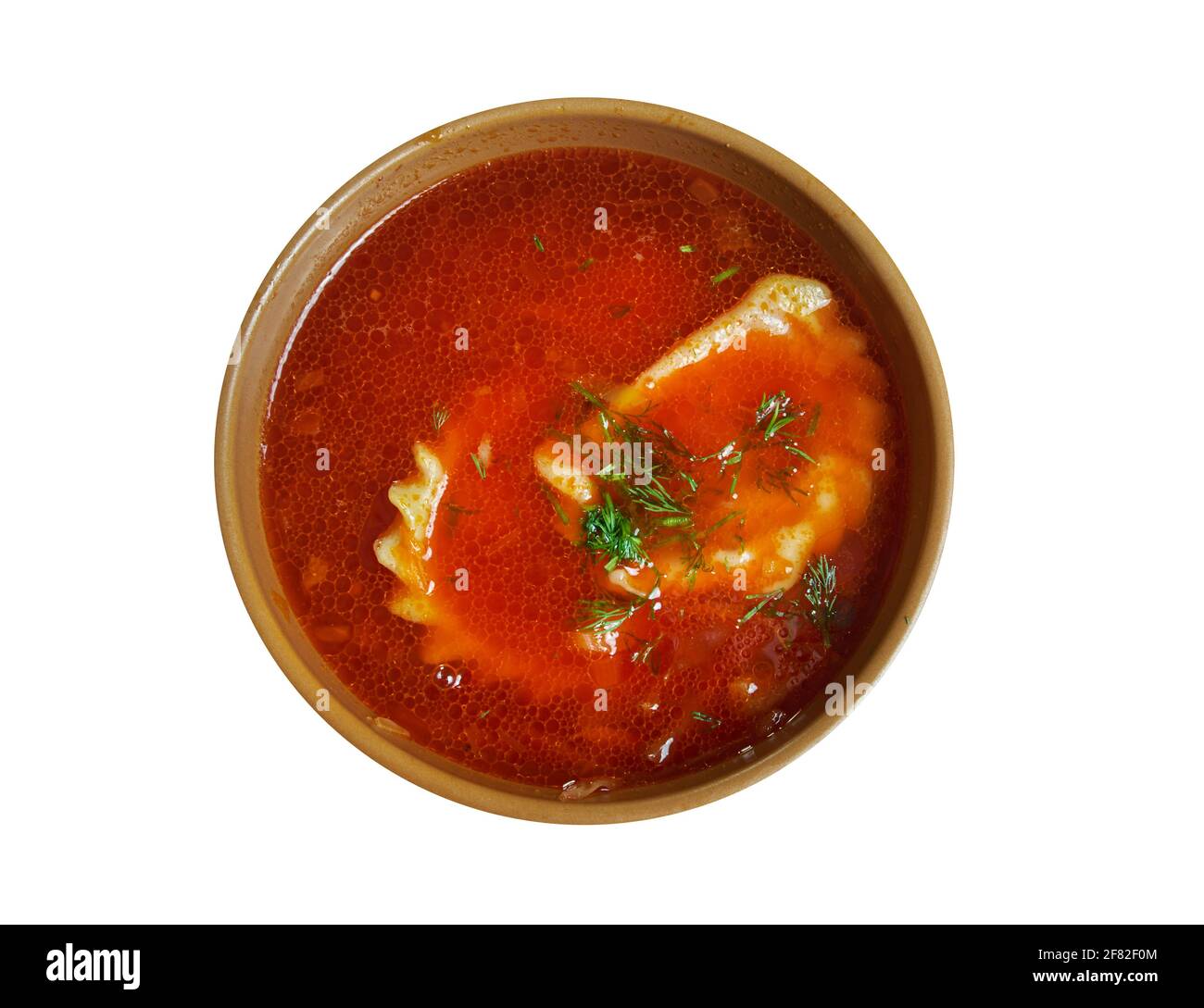 Uszka in traditional Polish barszcz, Uszka - small dumplings version of ...