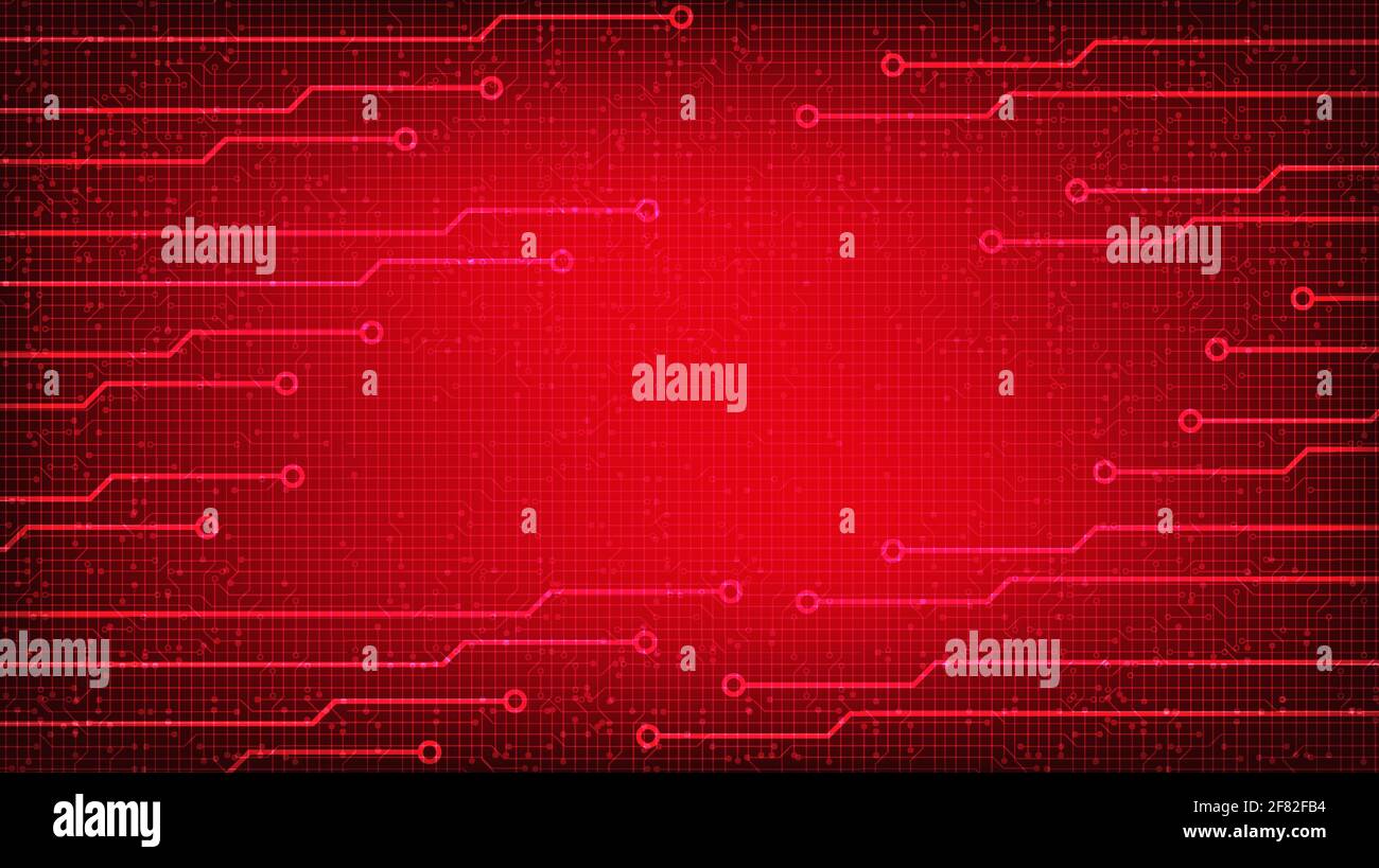 Red Technology Background,Digital and Connection Concept design,Vector ...