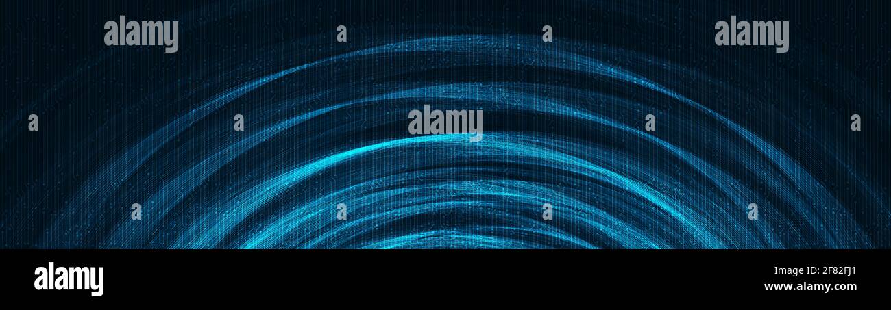 Panorama Light Spiral Technology Background,Hi-tech Digital and sound ...