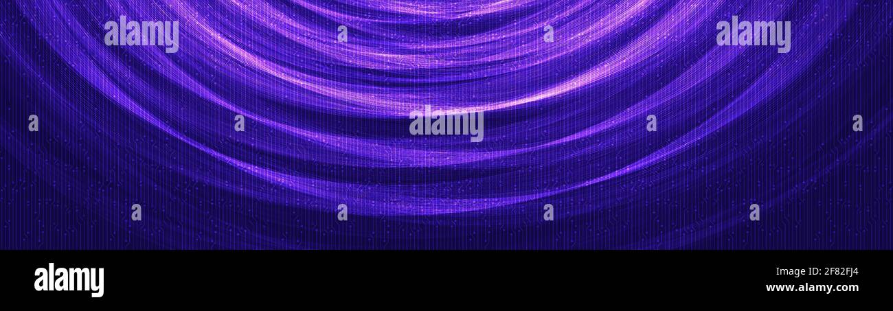 Panorama UltraViolet Spiral Technology Background,Hi-tech Digital and ...