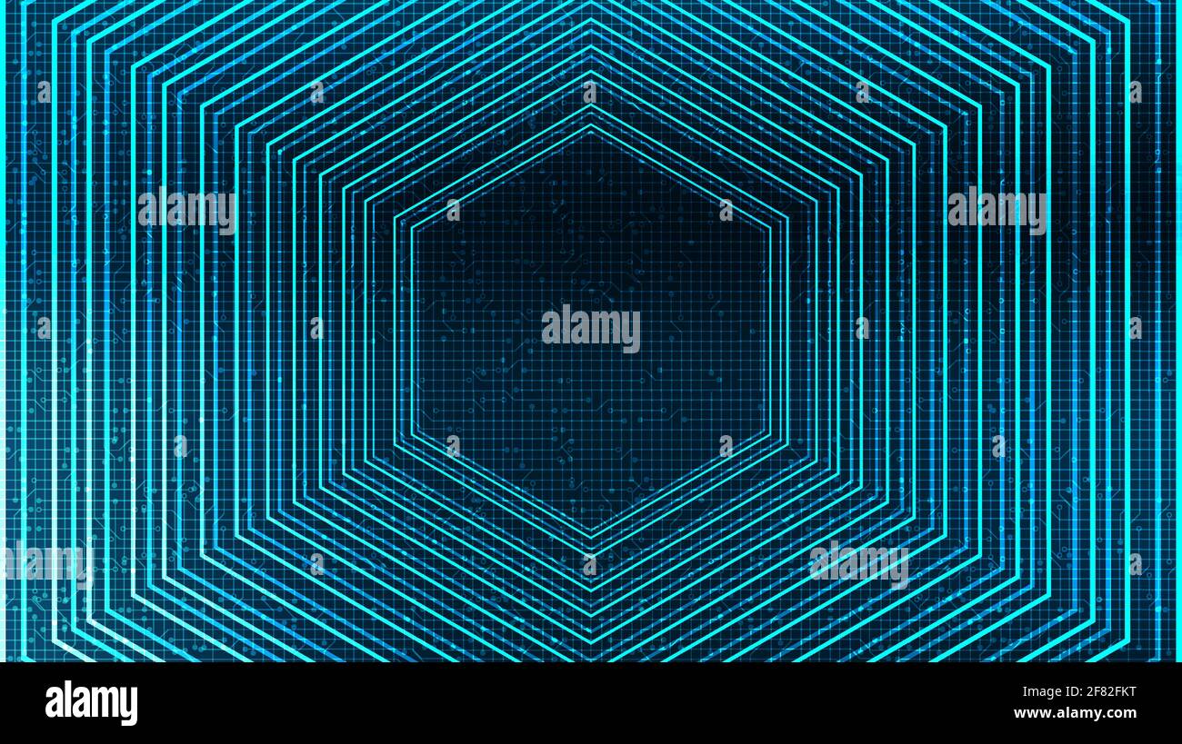 Abstract Polygon Line Technology background,warp and expanding movement ...