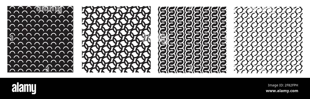 Geometry white black simple seamless pattern. Arc semicircle design ...