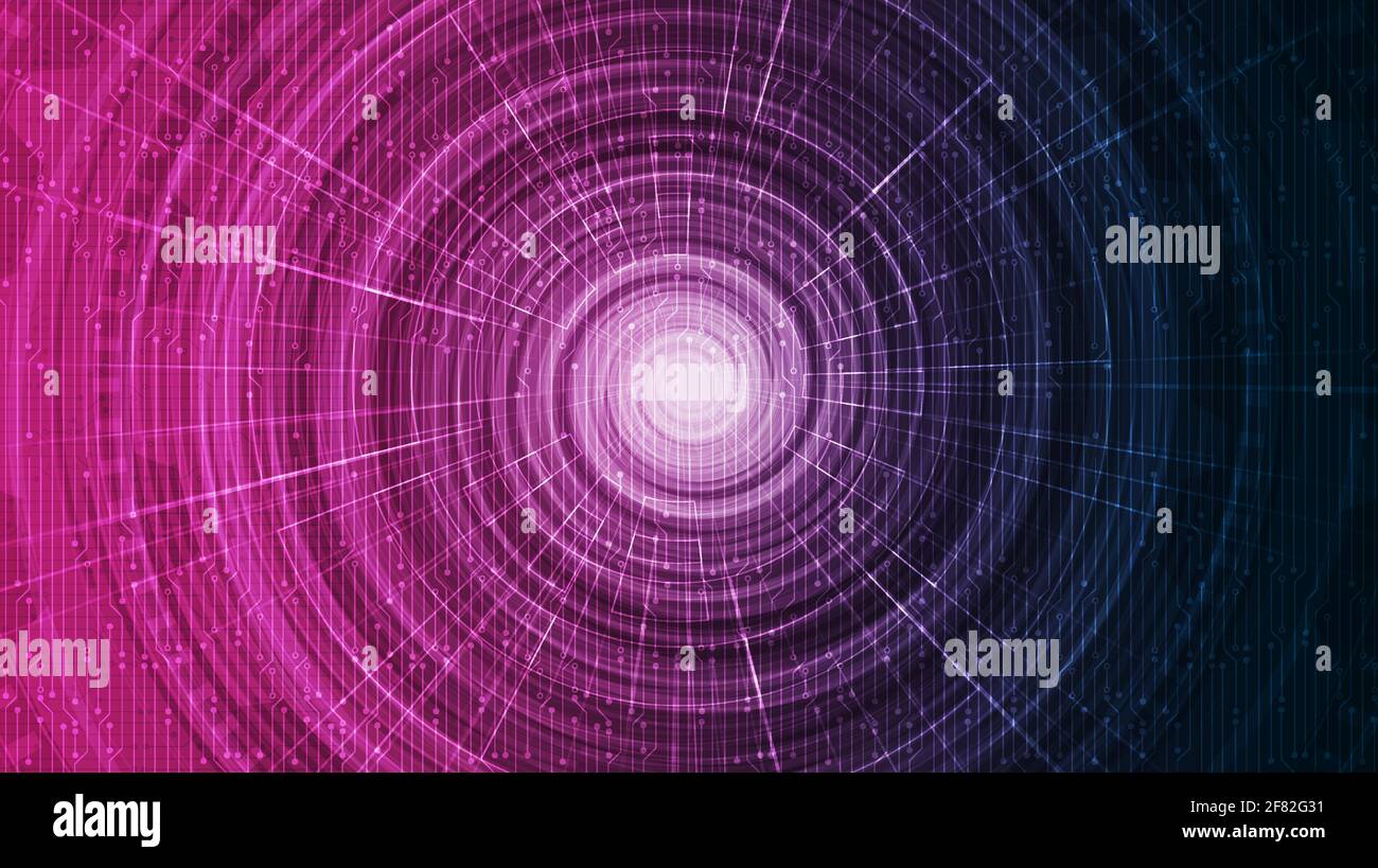 Technology Spiral Warp on Future Background,Hi-tech Digital and ...