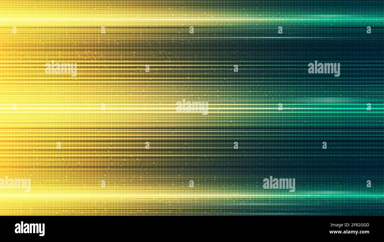 Yellow and Green Technology on Future Background,Hi-tech Digital and ...