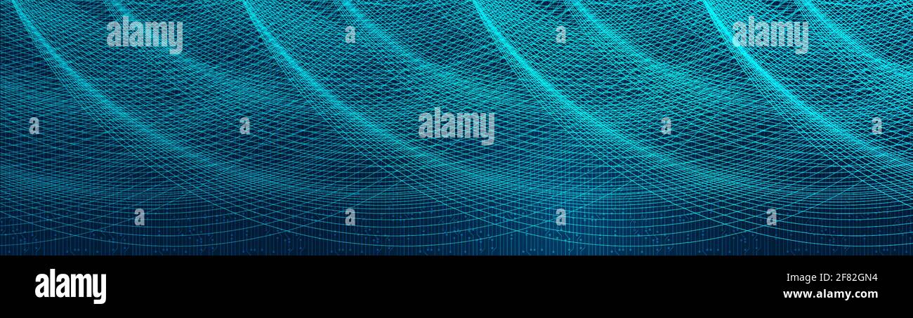 Panorama Waving Speed Line Technology Background,Hi-tech Digital and ...