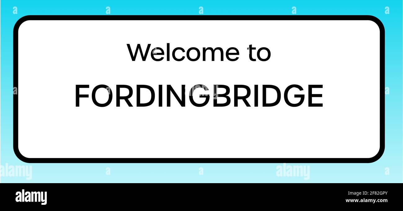 A graphic illlustration of a British road sign welcoming you to ...