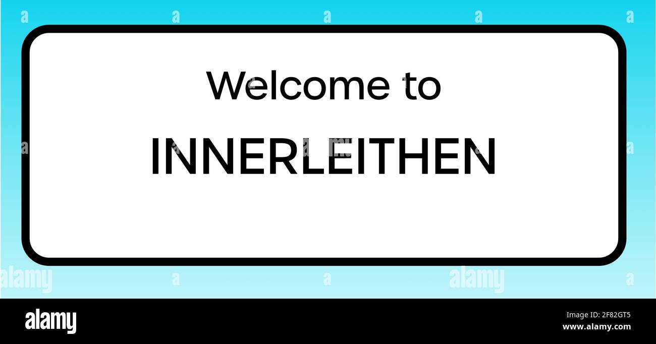 A graphic illlustration of a British road sign welcoming you to ...
