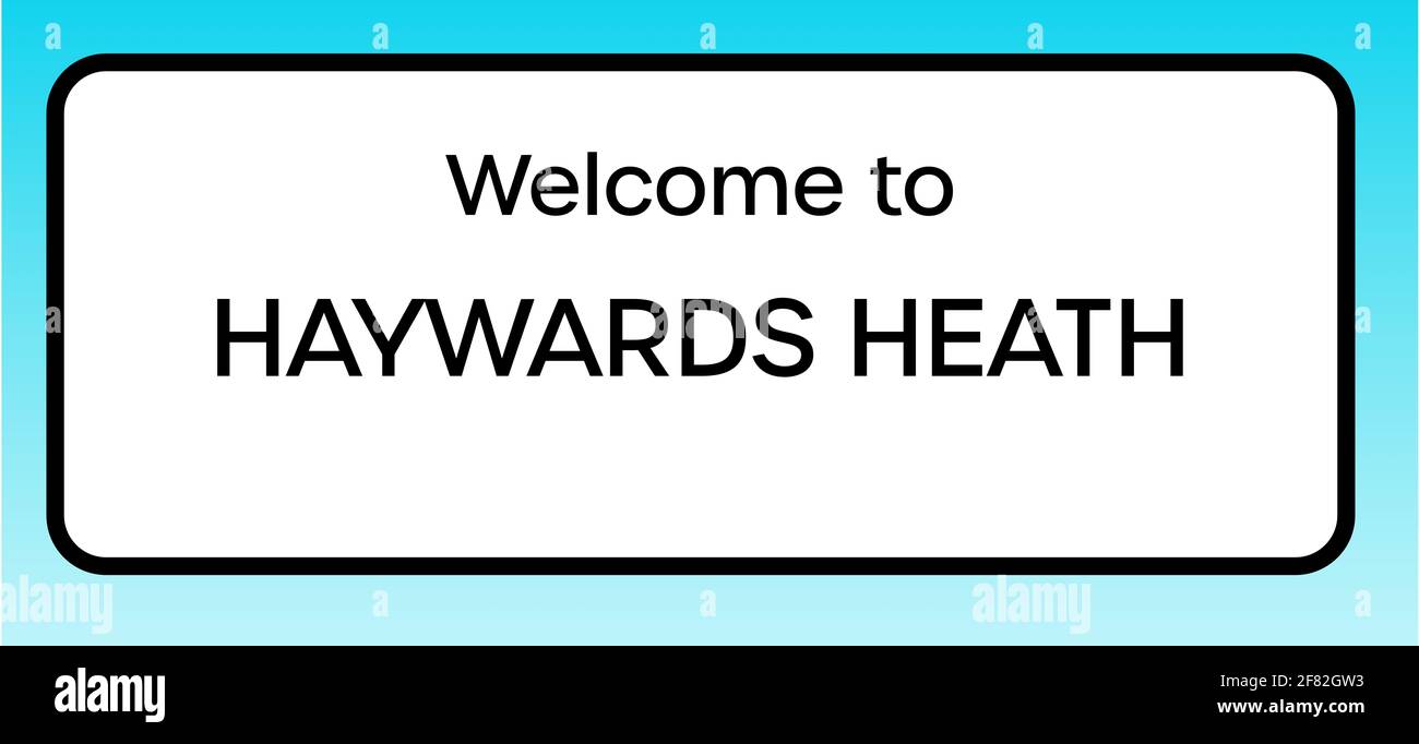 A graphic illlustration of a British road sign welcoming you to ...