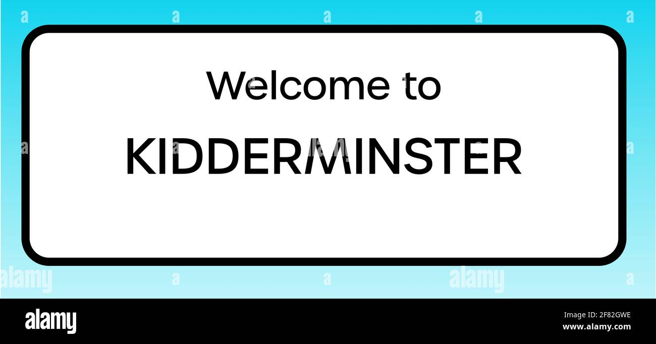 A graphic illlustration of a British road sign welcoming you to ...