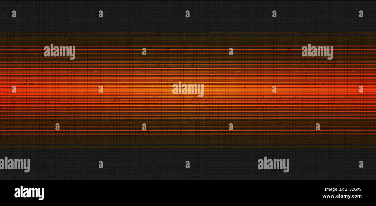 Orange Digital Speed Line on Gray Technology Background,Digital and ...