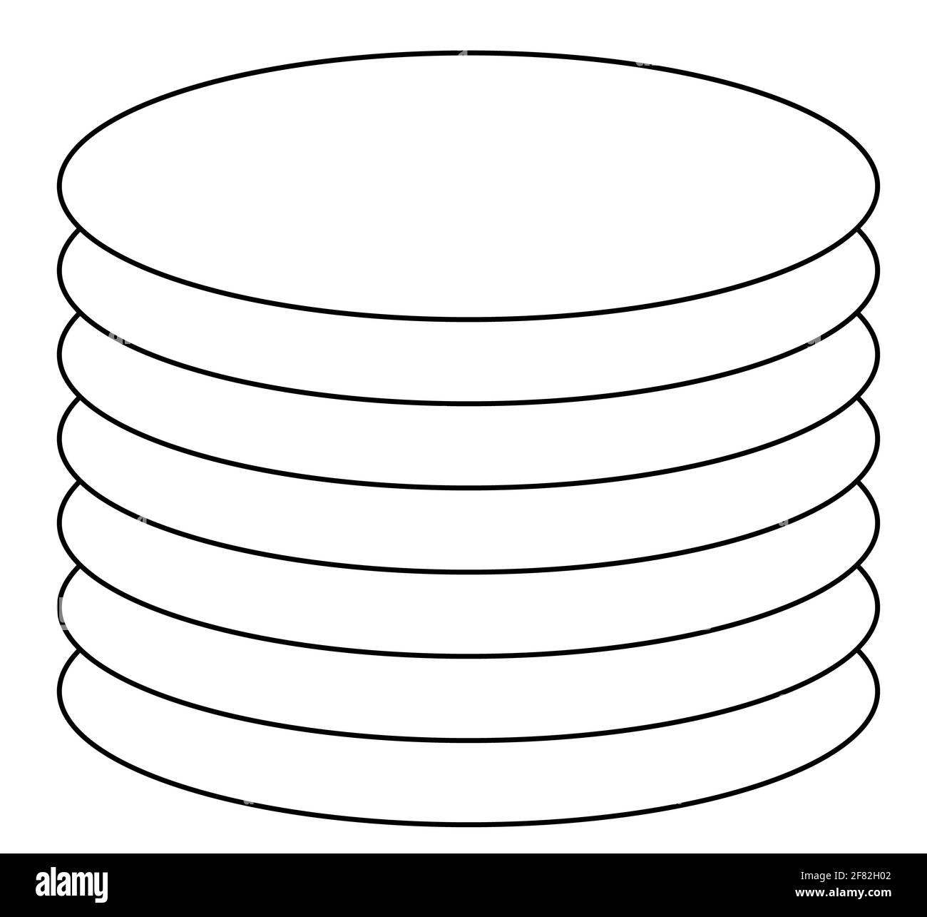 A graphic illustration of A multi platter disc for use as an icon, logo ...
