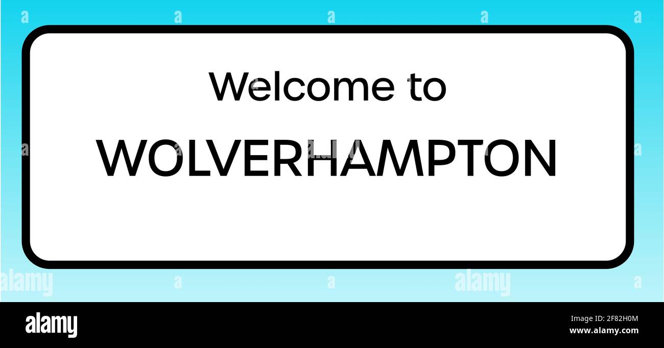 A graphic illlustration of a British road sign welcoming you to ...