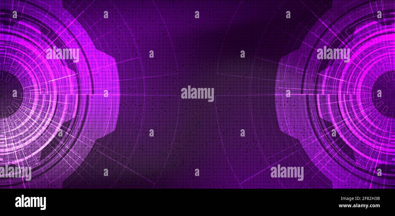 Purple Circuit Technology Background,Digital and Connection Concept ...