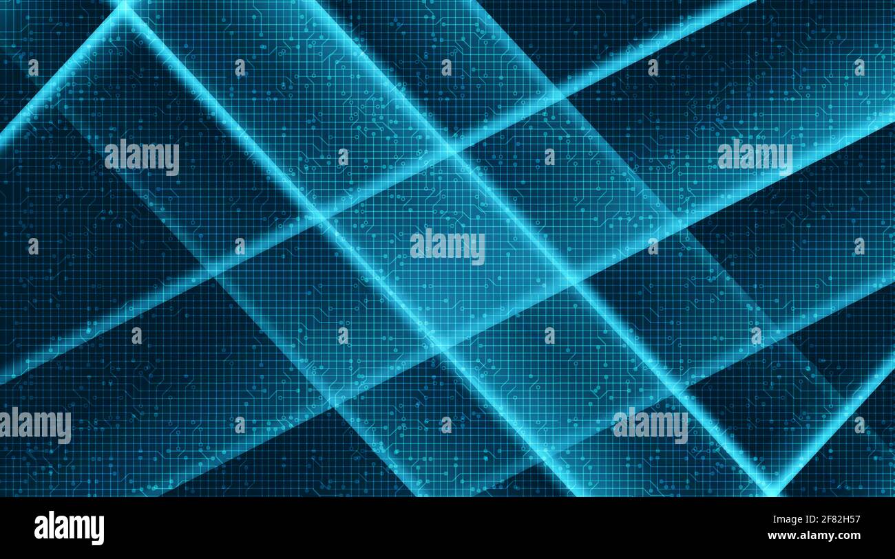 Modern Cyber Neon Light Technology Background,Digital and Connection ...
