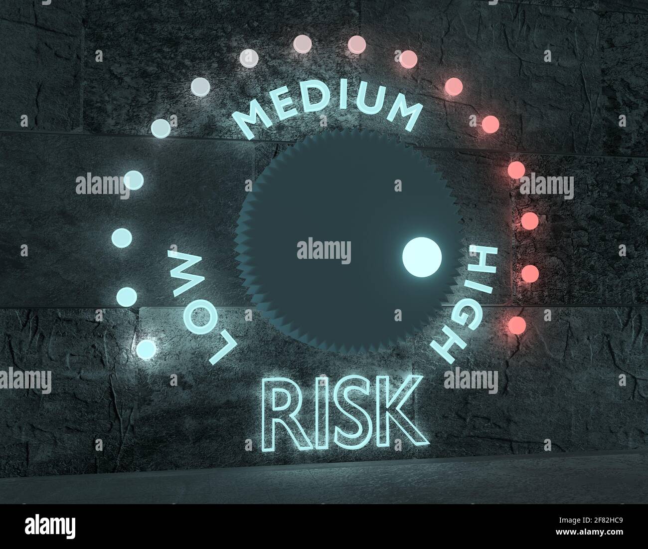 Risk level adjust between low and high. Regulator with neon shine scale ...