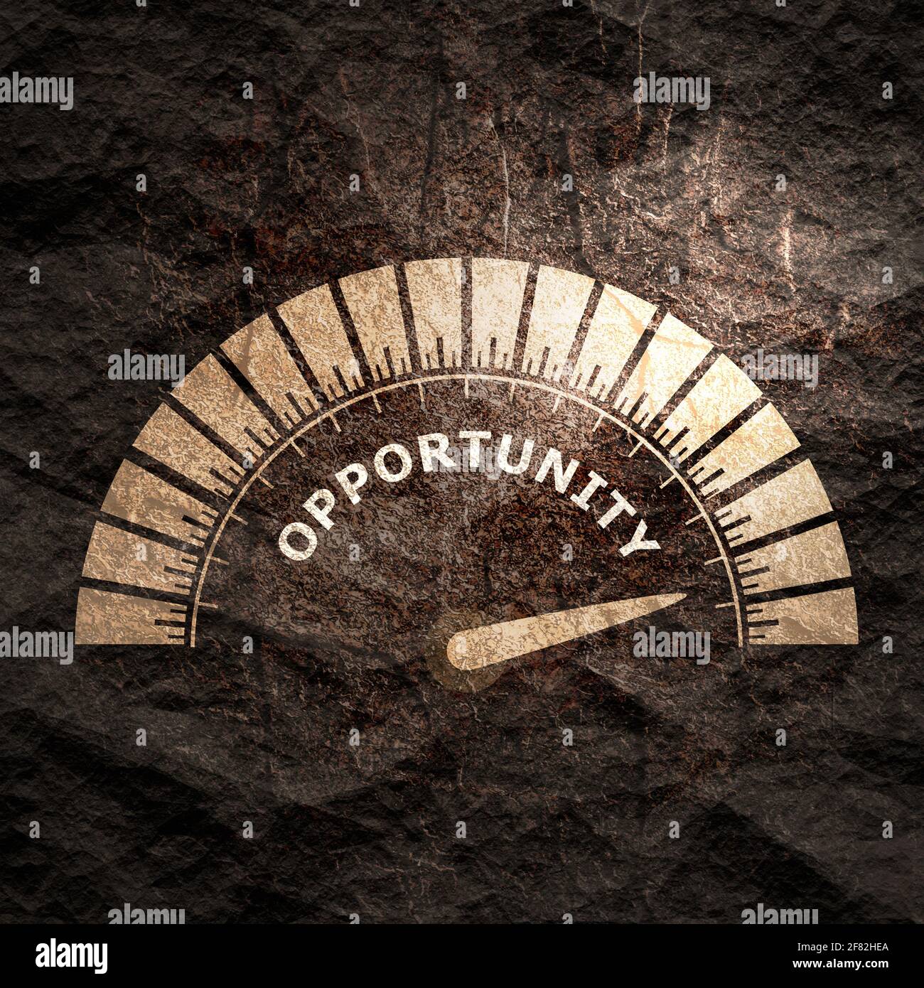 Scale with arrow. The opportunity level measuring device icon. Sign ...