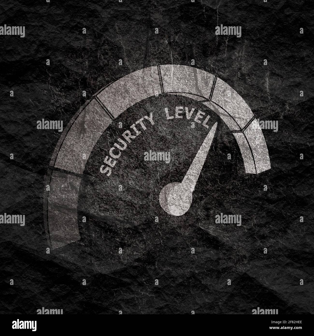 Scale with arrow. The security level measuring device icon. Sign ...