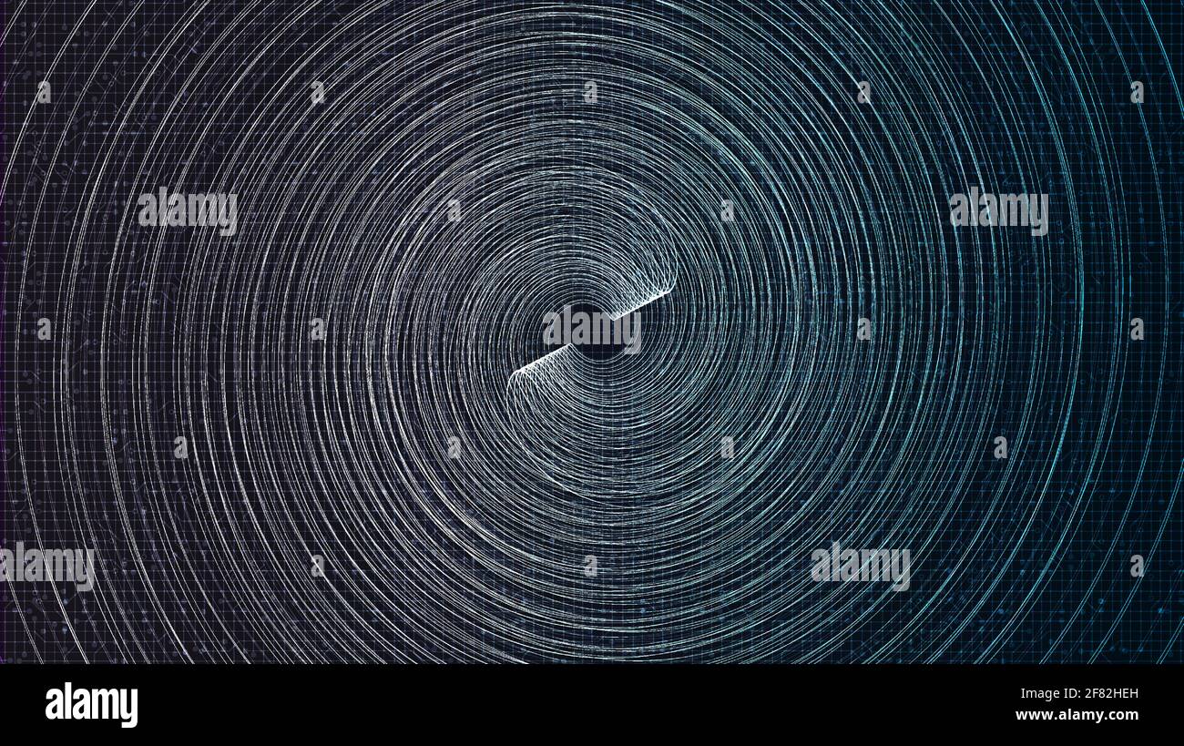 Circle Sound Wave Technology Background,Hi-tech Digital and sound wave ...