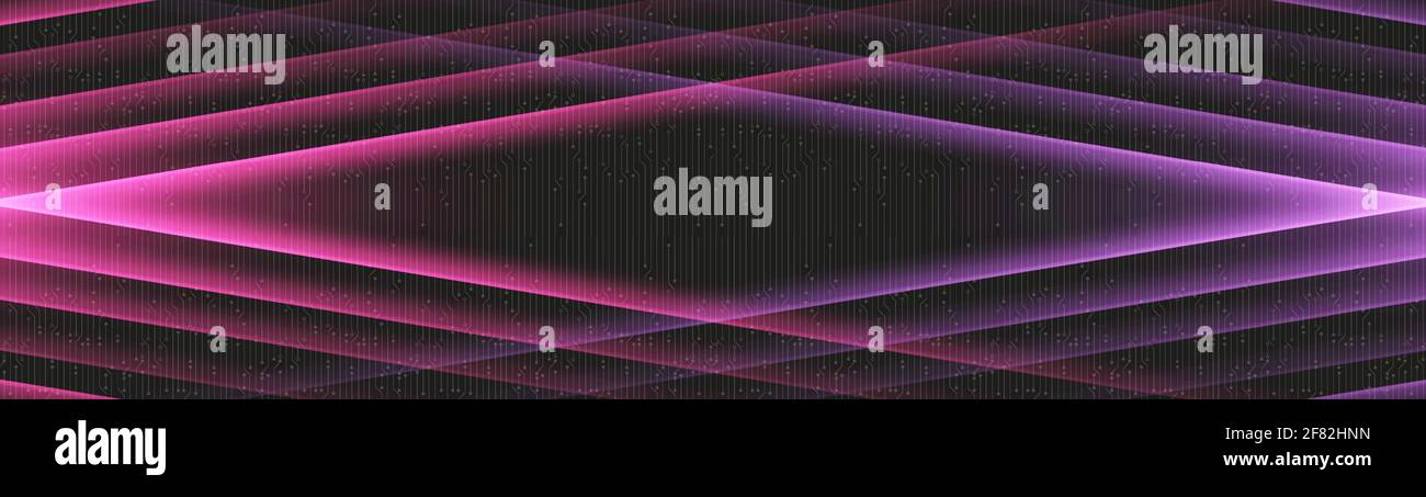 Panorama Neon Light Background,Hi-tech Digital and sound wave Concept ...