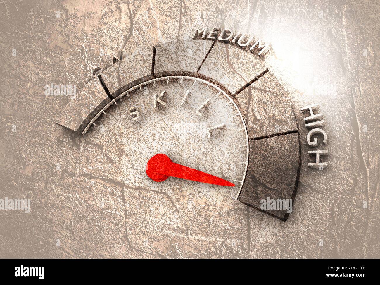 Scale with arrow. The skill level measuring device icon. Sign ...