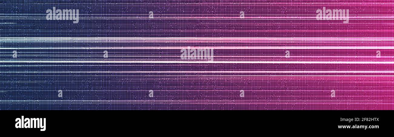 Panorama Pink Speed Light Technology Background,Hi-tech Digital and ...