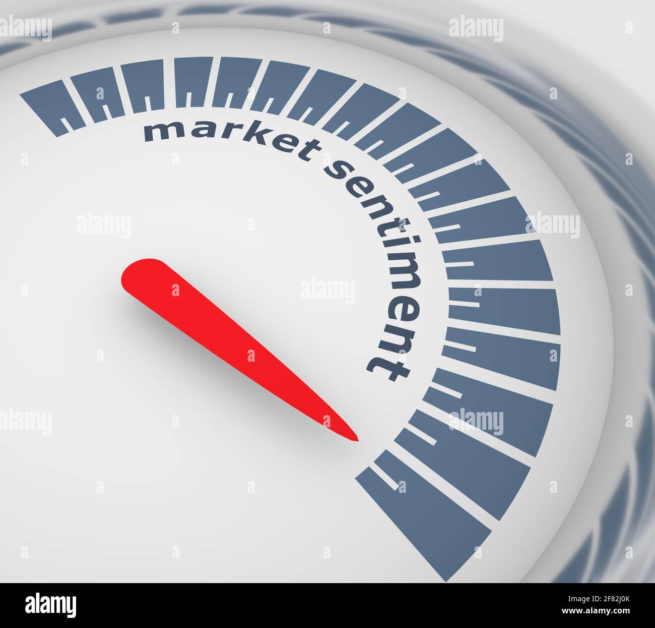 Market sentiment level scale with arrow. The measuring device icon ...