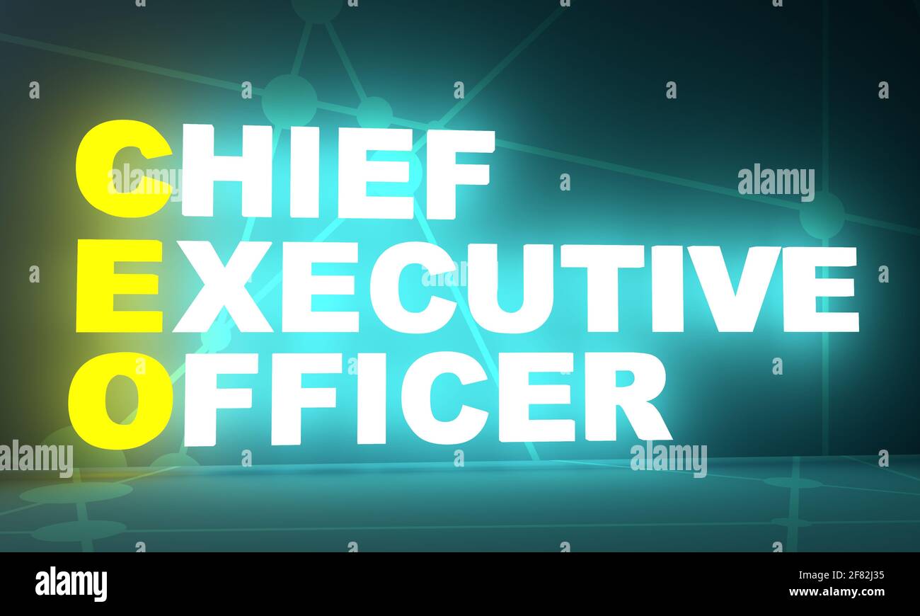 CEO - Chief executive officer acronym. Business concept background. 3D ...