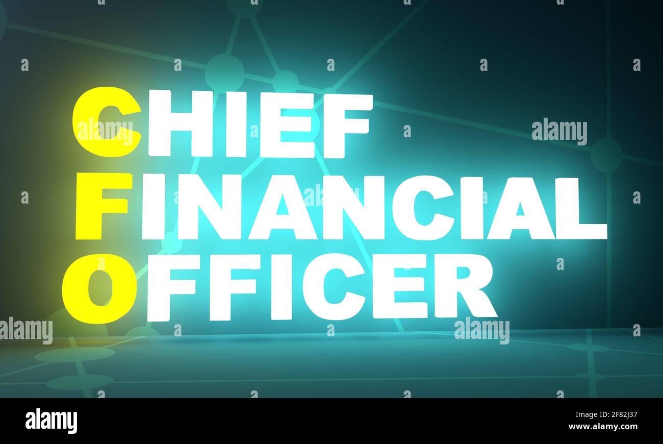 CFO - Chief Financial Officer acronym. Business concept. 3D rendering ...