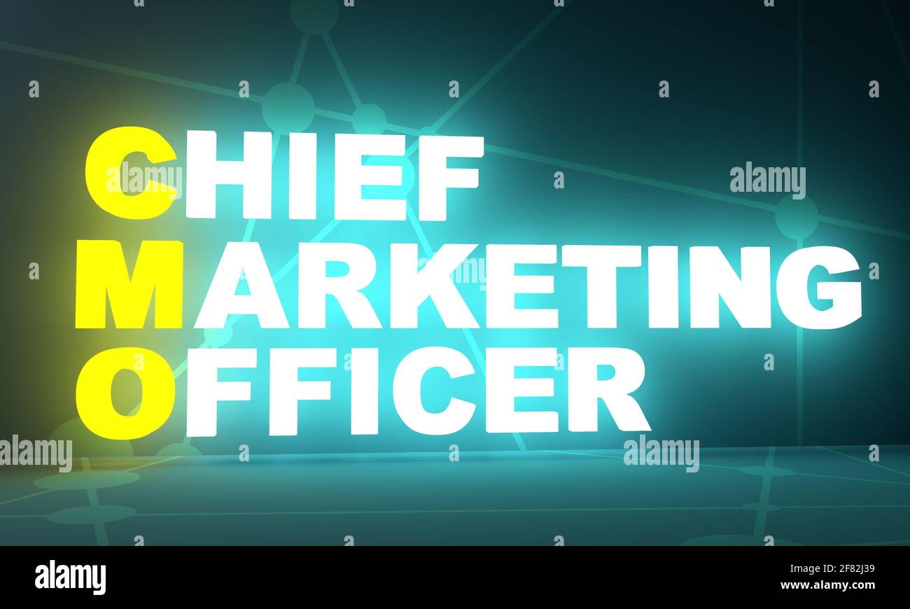 CMO - Chief Marketing Officer acronym. Business concept background. 3D ...