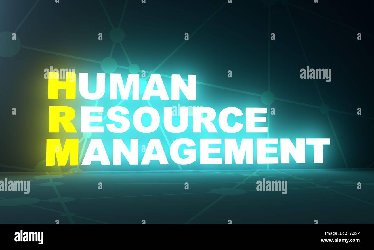 Illustration of business acronym term HRM - Human Resource Management ...