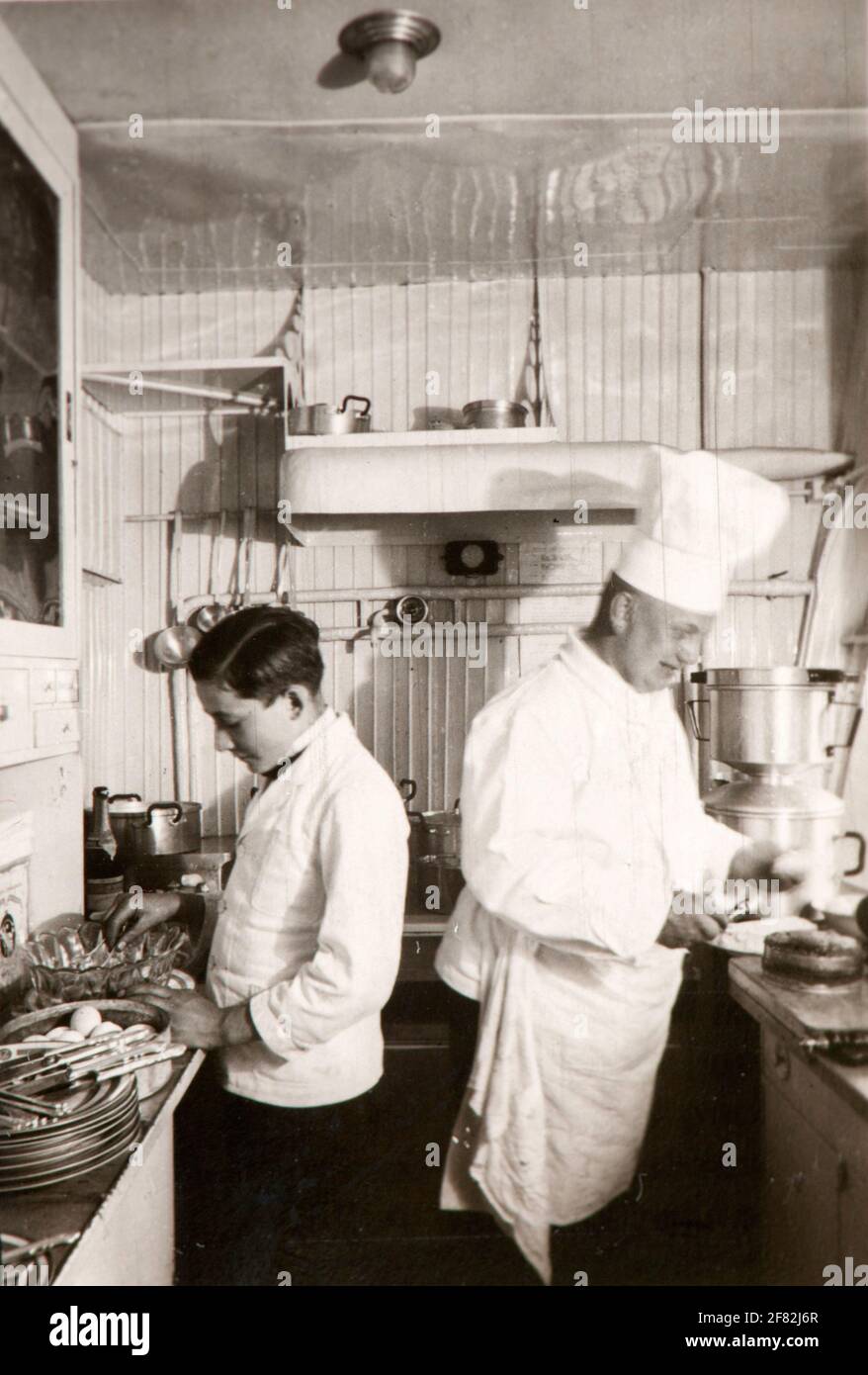 View of inside the passenger cabin of Graf Zeppelin airship Stock Photo ...
