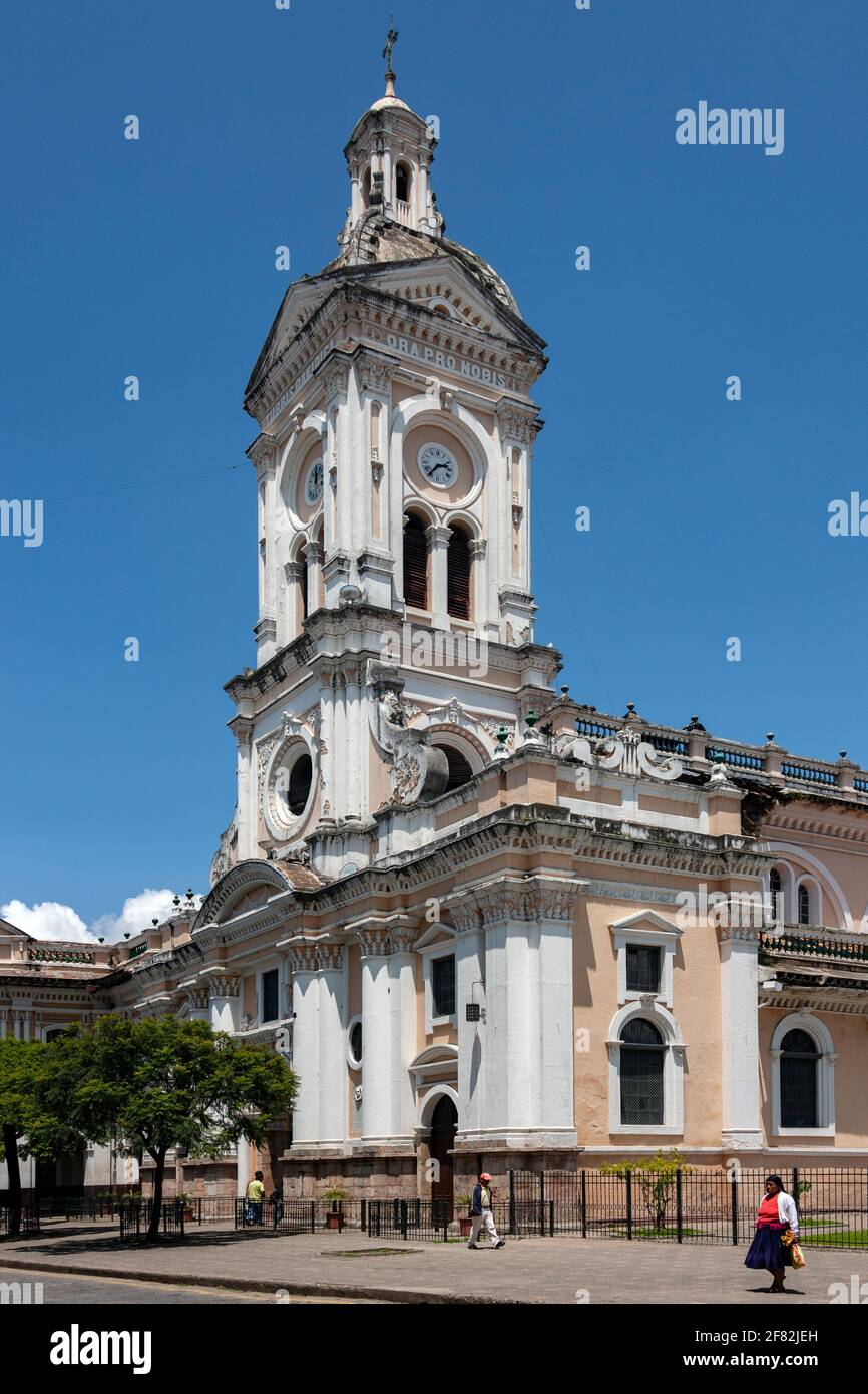 Old colonial church in the city of Cuenca in Ecuador, South America ...