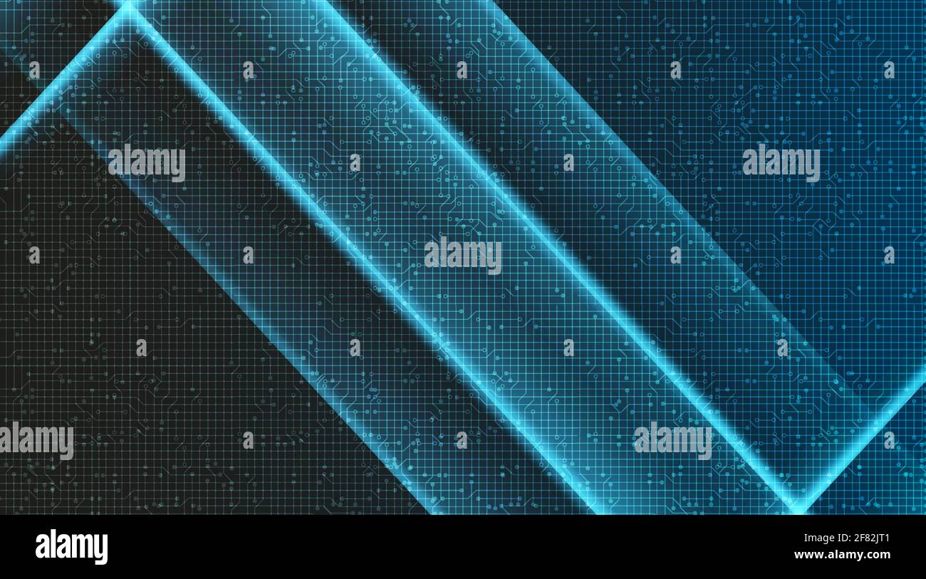 Digital Neon Light on Black Technology Background,Digital and ...