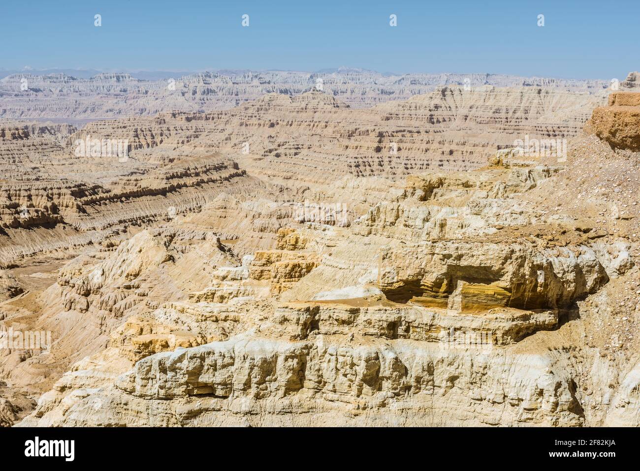 Eroded landscape and rock towers in Zanda soil forest Stock Photo - Alamy