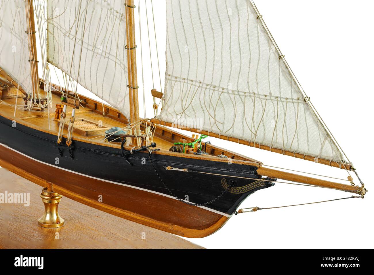 Handmade model sailing ship. Beautiful Handmade model sailboat of ...