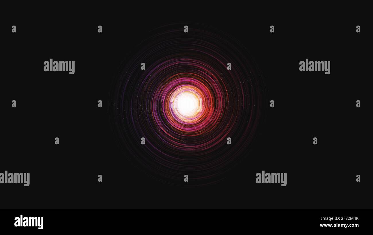 Dark Pink Black hole on Galaxy background with Milky Way spiral ...