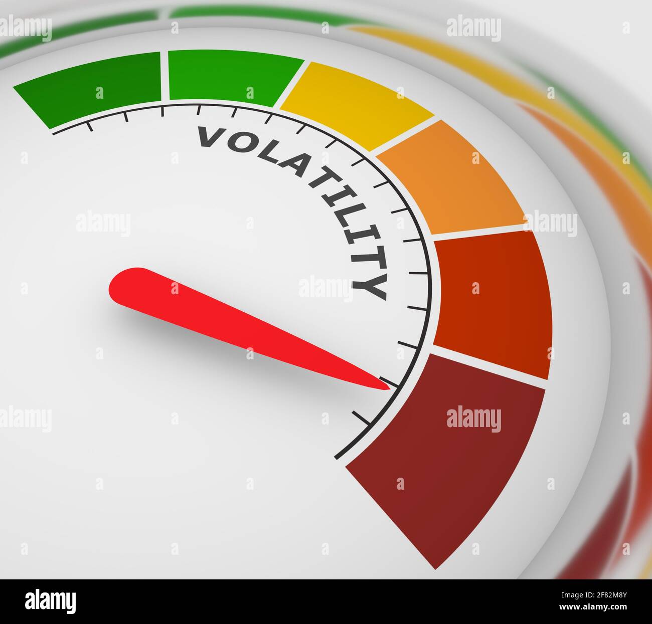 Level scale with arrow. The volatility measuring device icon. Sign ...