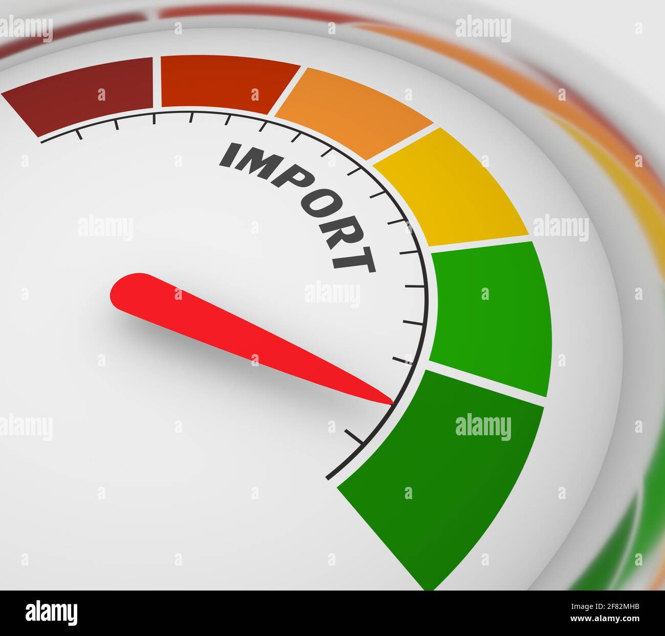 Import level scale with arrow. The measuring device icon. Sign ...