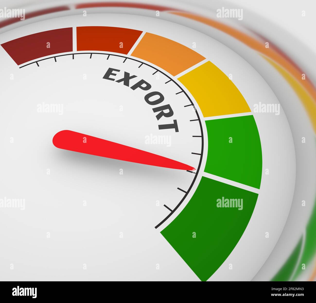 Export level scale with arrow. The measuring device icon. Sign ...