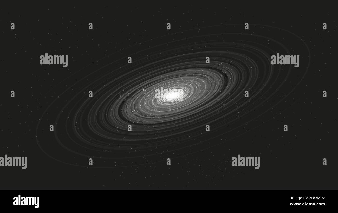 Gray Spiral Black Hole on Black Galaxy Background.planet and physics ...