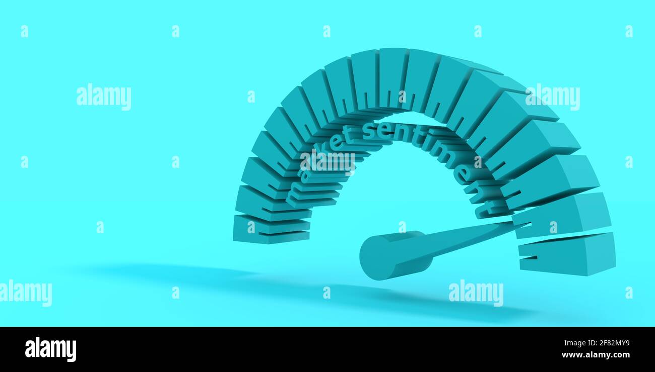 Market sentiment level scale with arrow. The measuring device icon ...