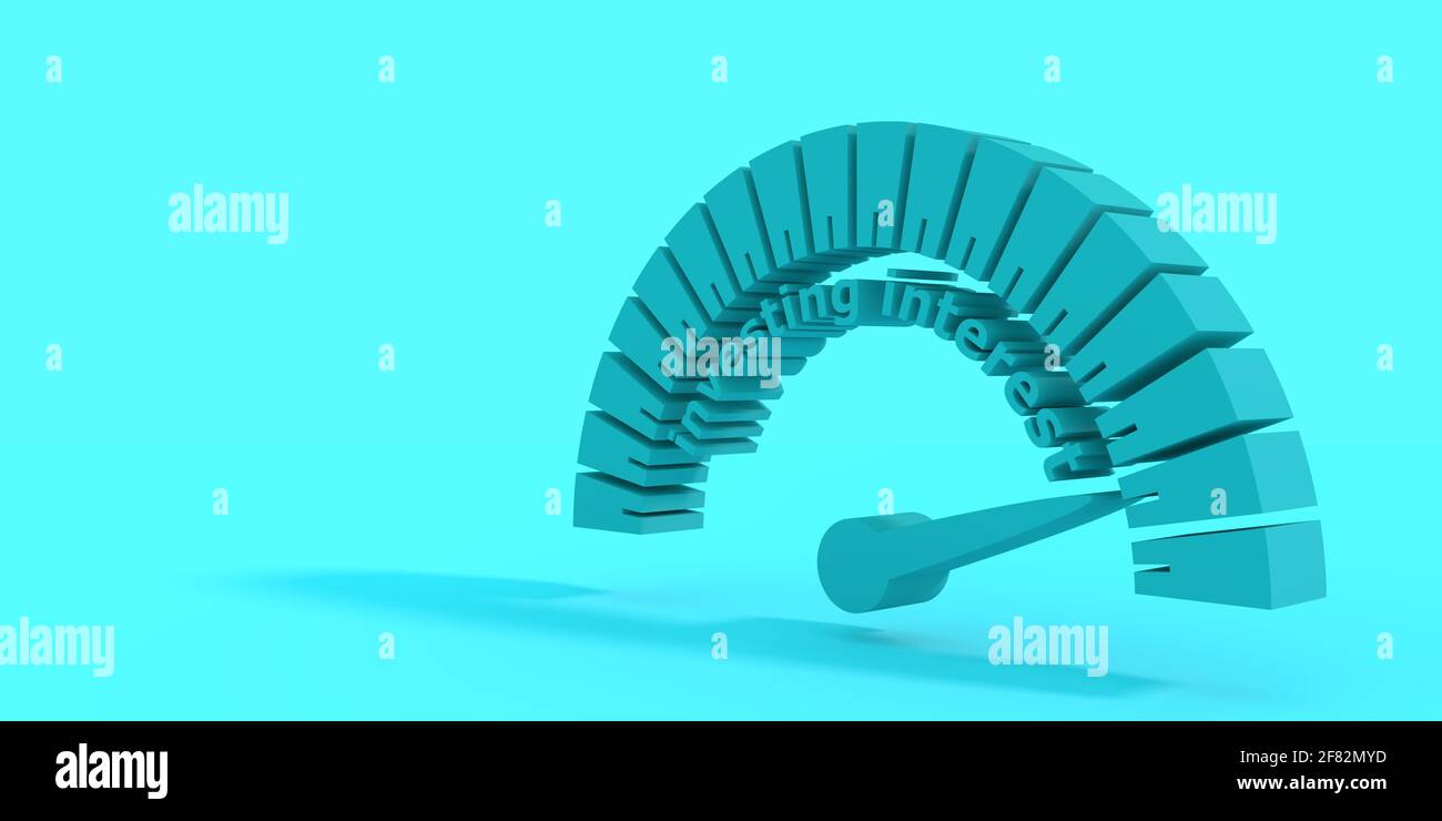 Investing interest level scale with arrow. The measuring device icon ...