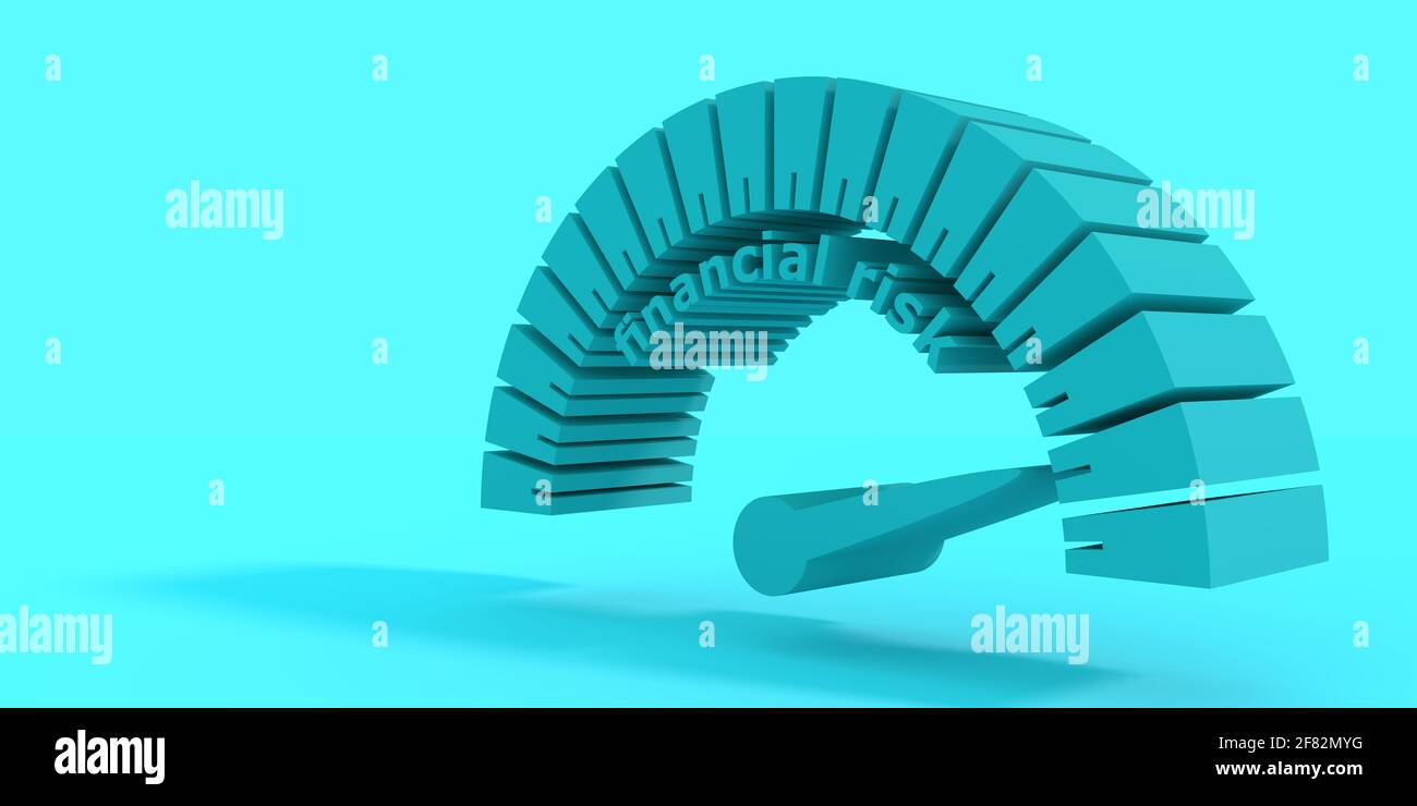 Financial risk level scale with arrow. The measuring device icon. Sign ...