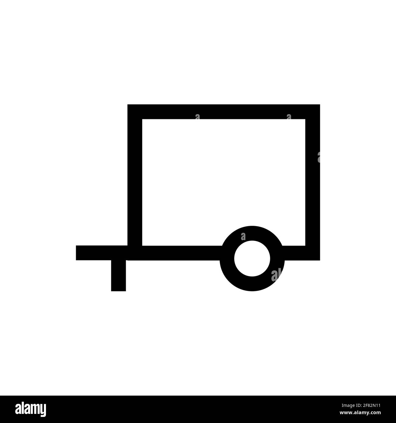 Trailer linear icon. Isolated on white. Vector clipart Stock Vector ...
