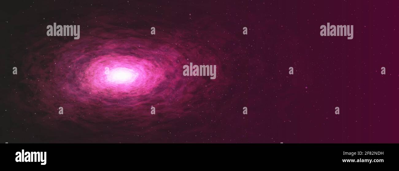 Panorama Realistic Pink Milky Way spiral on galaxy background,Universe ...