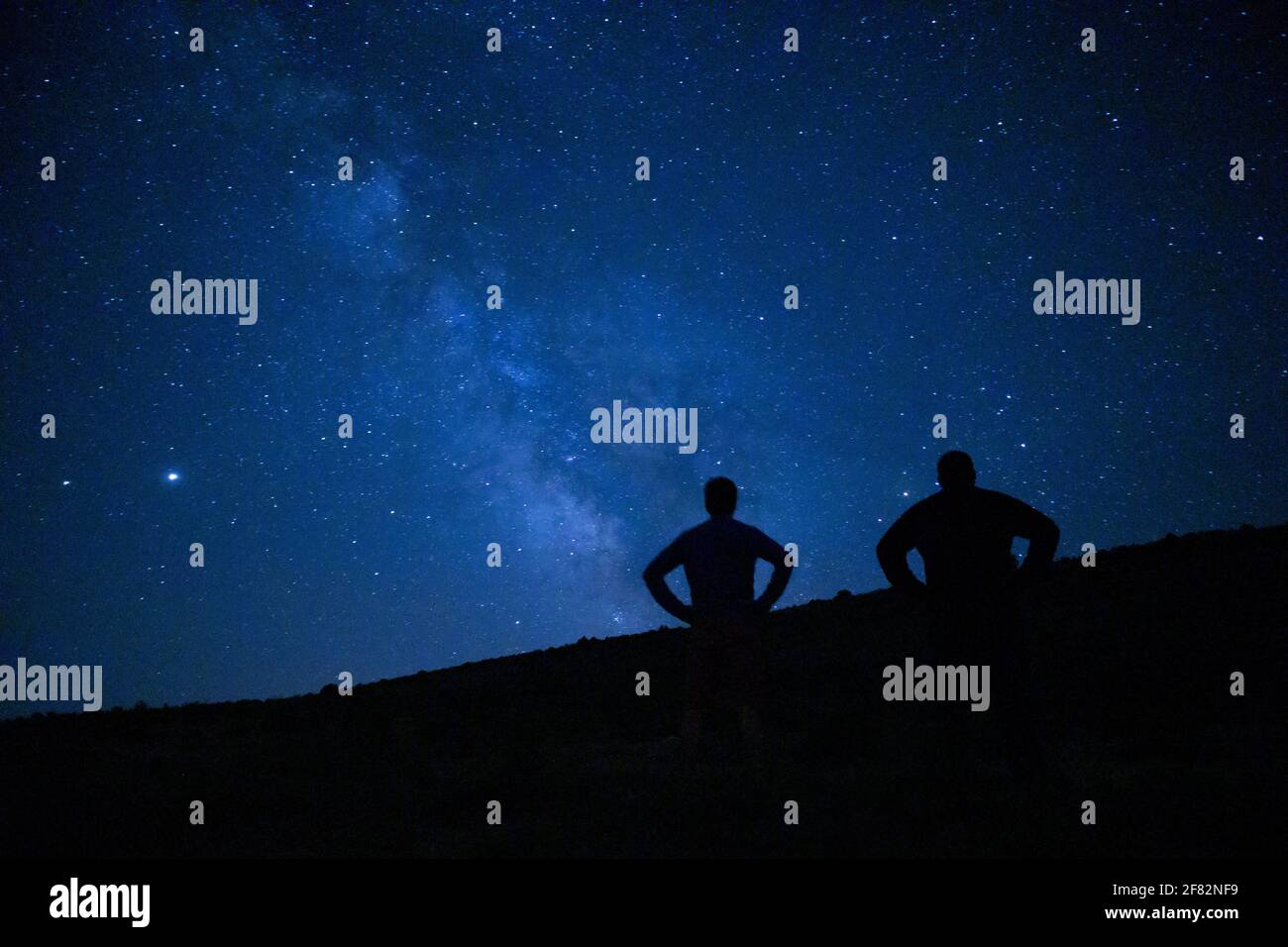 Two People Stargazing